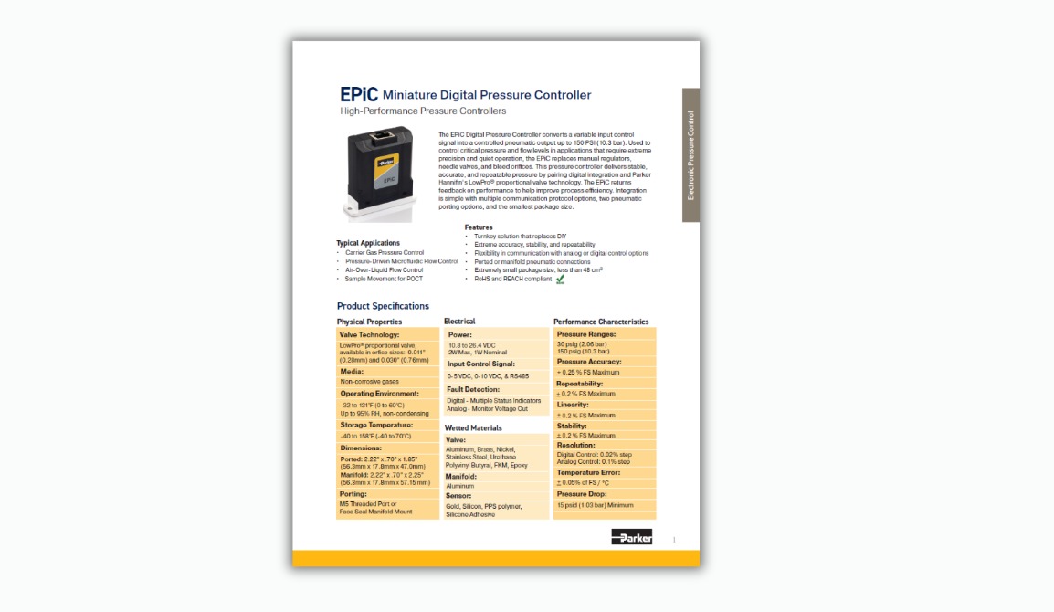 EPiC | Parker Precision Fluidics