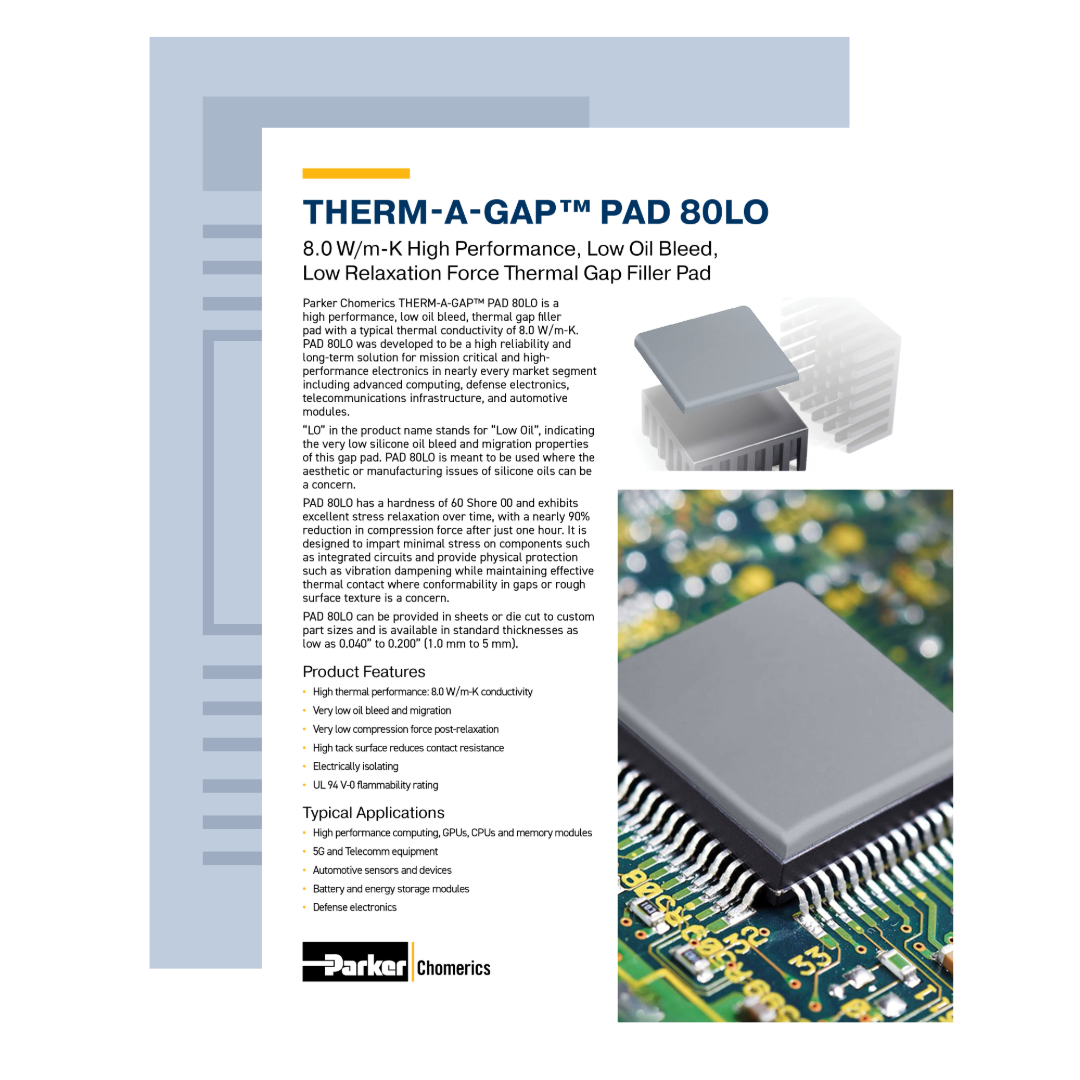 THERM-A-GAP PAD 80LOE | Parker Chomerics